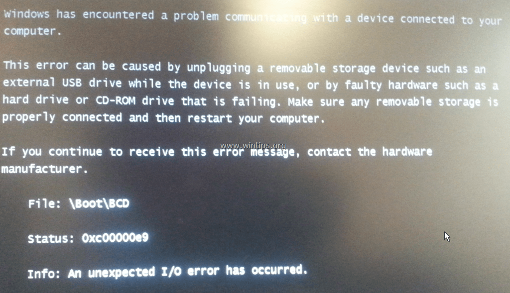 How To Fix Error 0x00000e9 On Windows 8 7 Or Vista Startup Process
